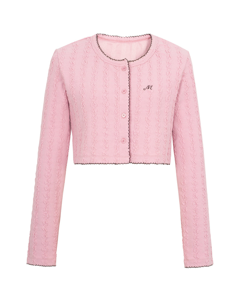 bicolor compact cardigan